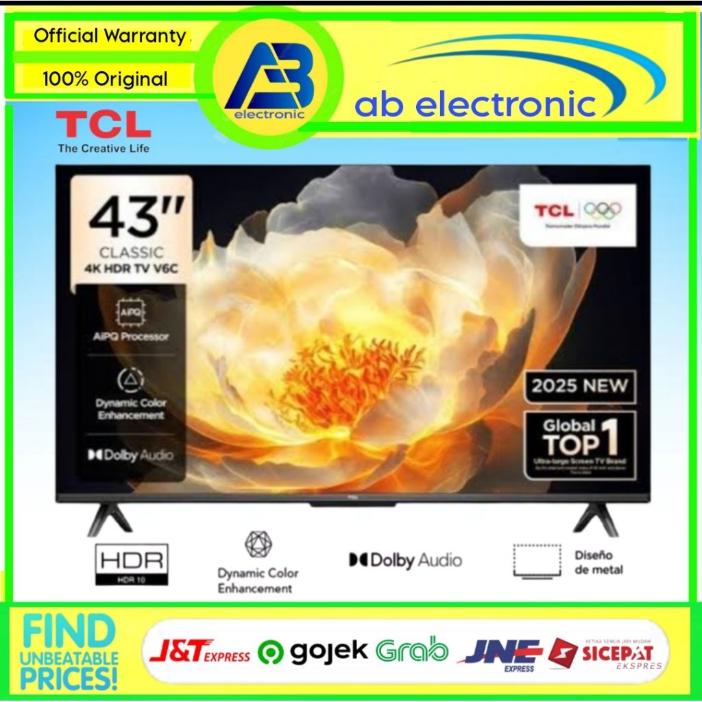 Jual TCL | 43V6C | UHD 4K | Google TV | HDR | Dolby Audio | AiPQ ...
