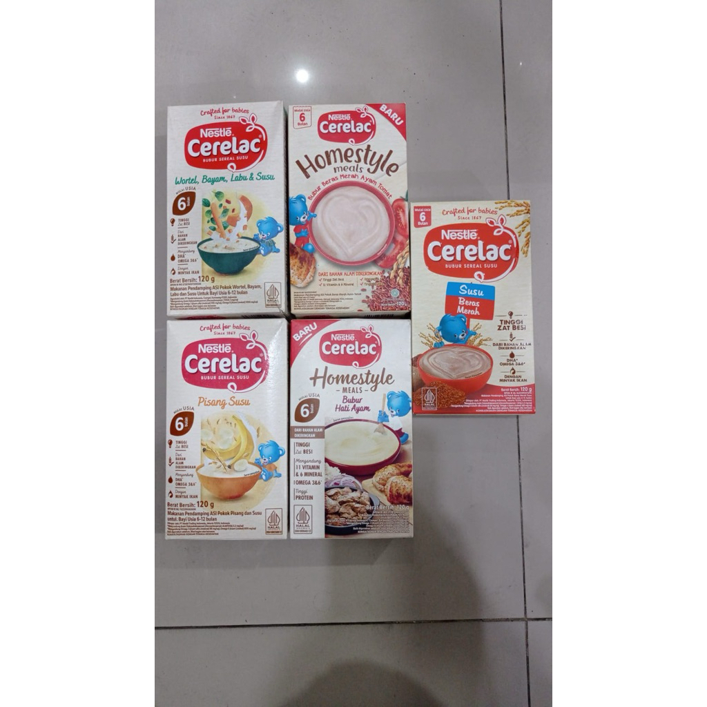 Jual Cerelac beras merah susu pisang wortel bayam labu Homestyle ati ...