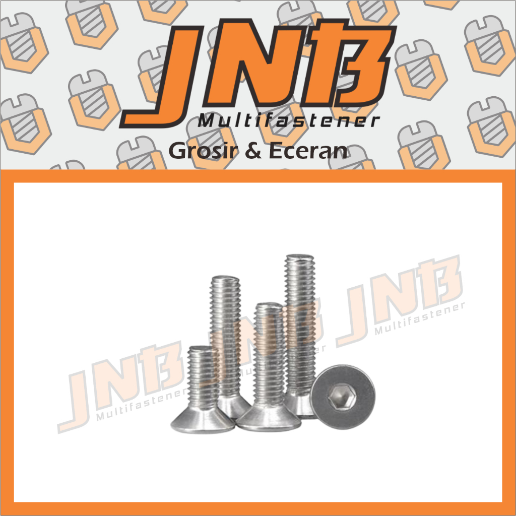Jual Baut JF Kunci L M4 X 10 MM Countersunk Verseng 304 A2-70 THE Anti ...