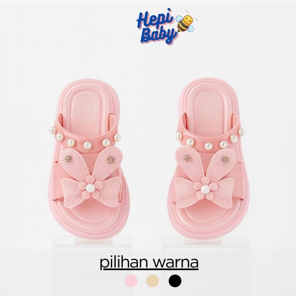 Jual PROMO 10.10 Hepibaby BUNNY BITE Sandal Anak Perempuan Sandal Pesta ...