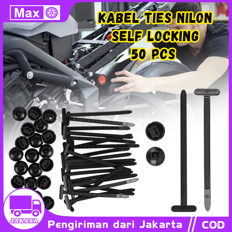 Jual 50pcs Kabel Ties Nilon Self Locking Klip Tali Pengikat Kabel Tie ...