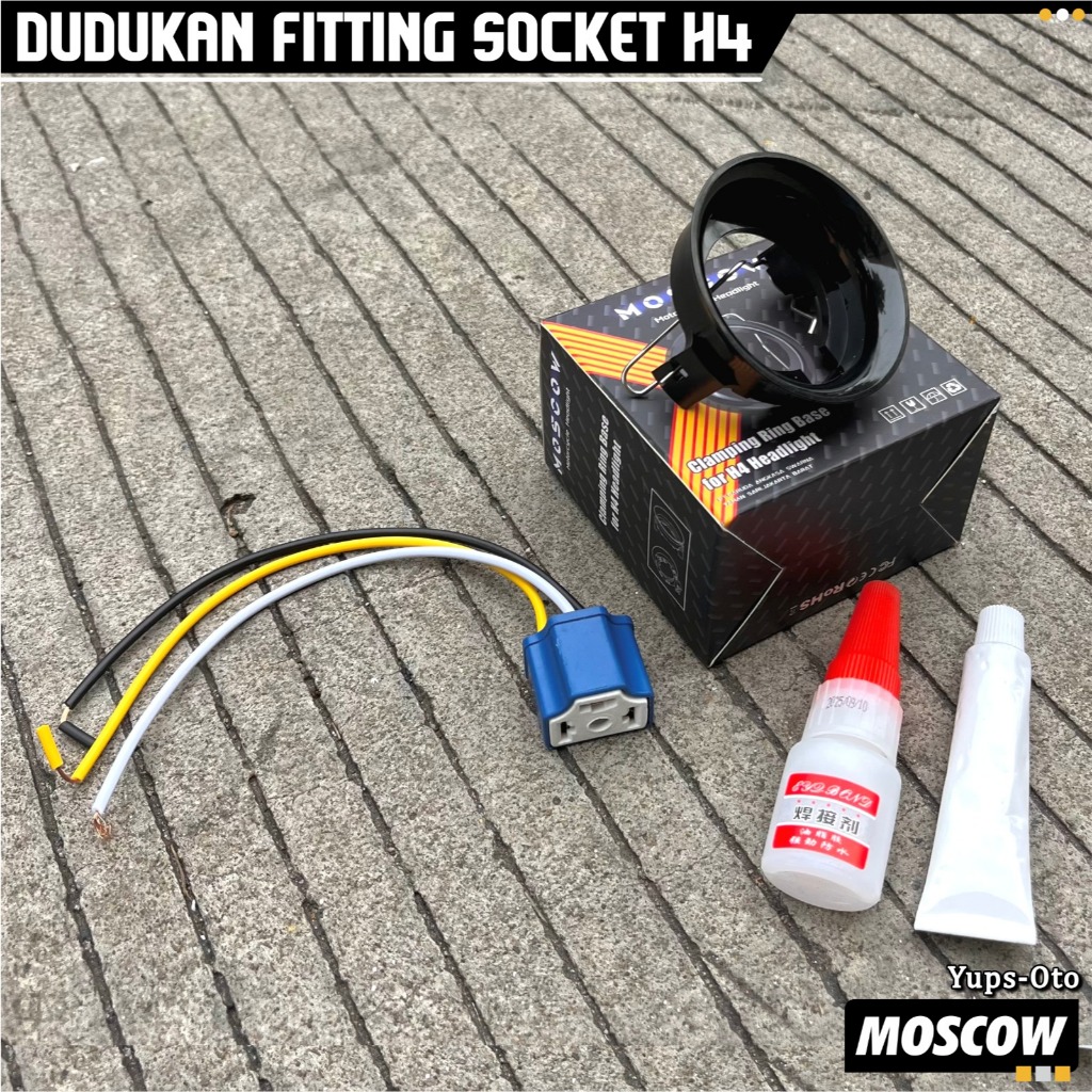 Jual PAKET LENGKAP DUDUKAN LAMPU H4 FITTING DUDUKAN LAMPU H4 BILED ...