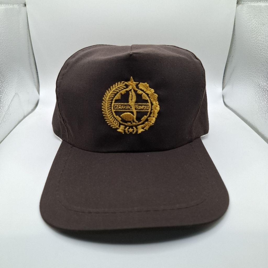 Jual Topi sekolah pramuka logo bordir belakang pake karet isi 20 pcs ...