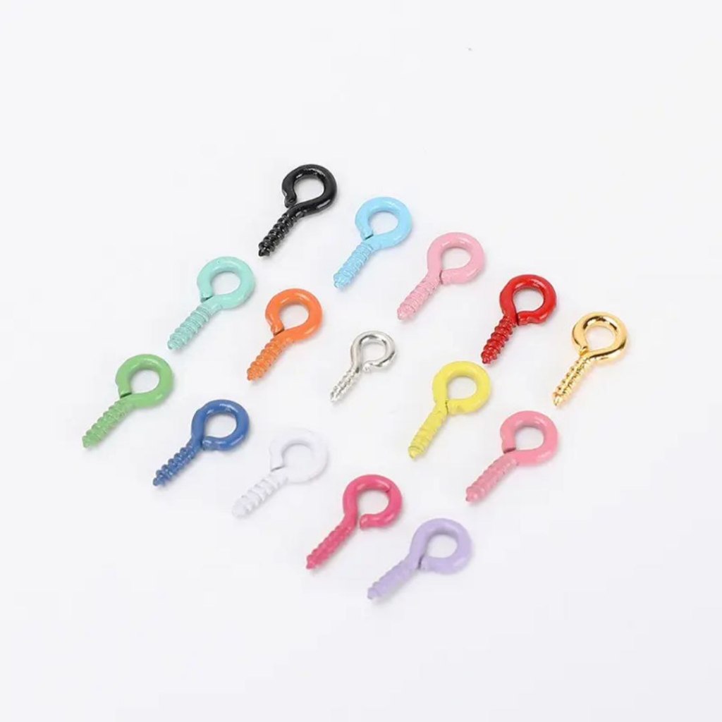 Jual 10 pcs sekrup ulir kepala bulat boneka clay skrup eyepin paku mini ...