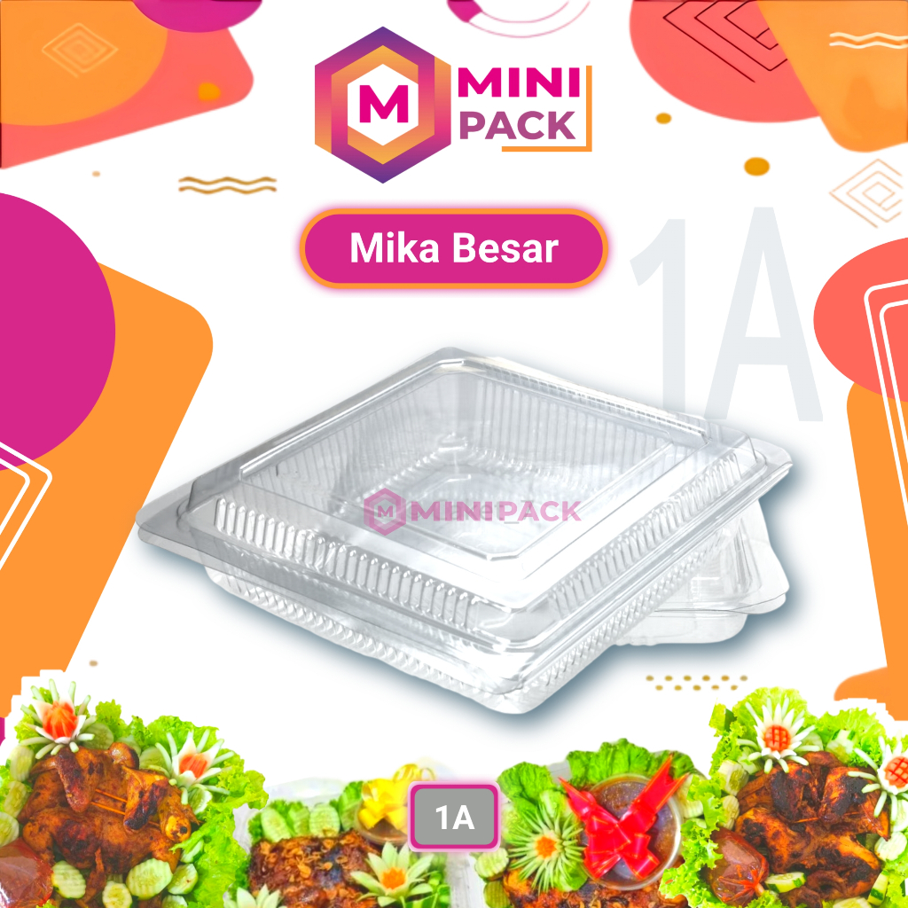 Jual Plastik Mika Kue Besar Ukuran 1A Jumbo Mika Persegi 20x20x5 20x20 ...