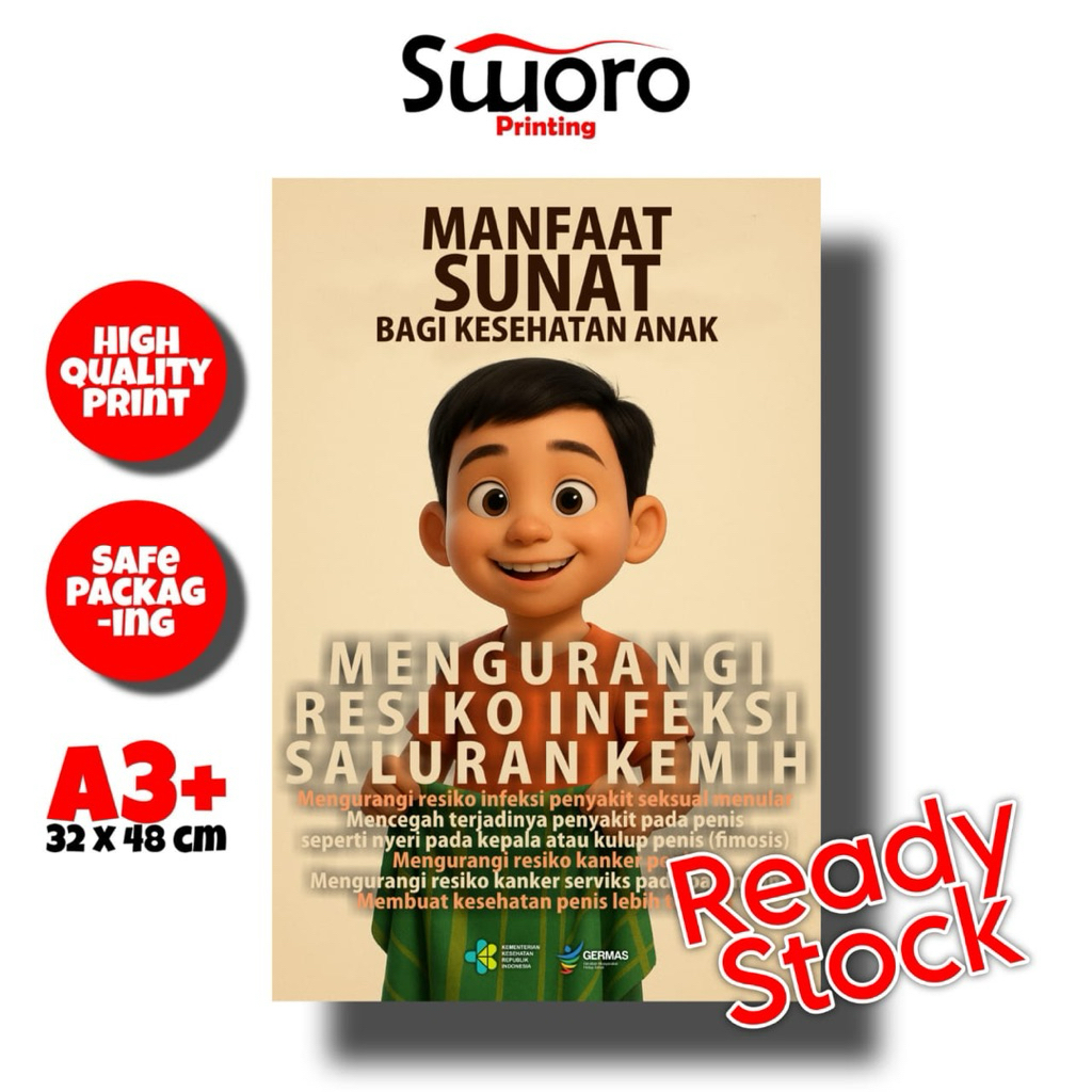 Jual POSTER KESEHATAN by Sworo Printing - Manfaat Sunat bagi Kesehatan ...