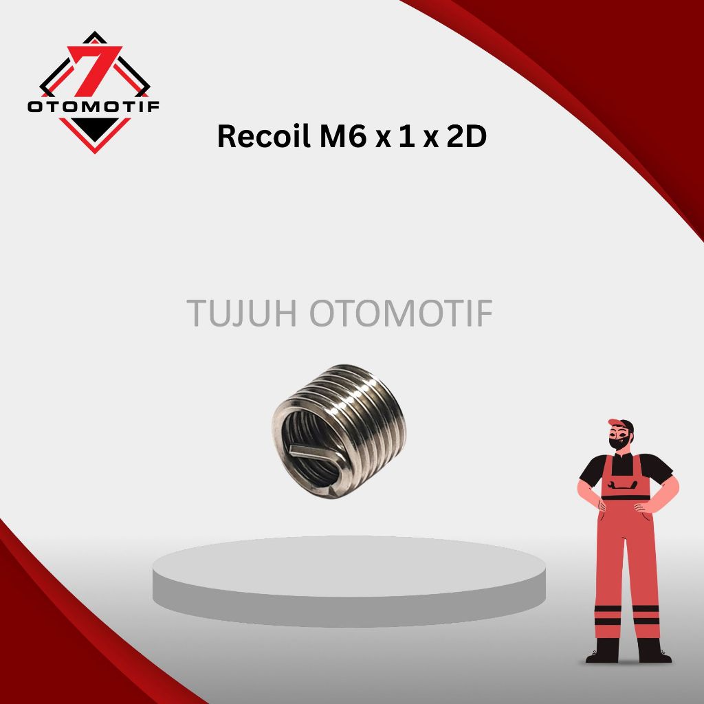 Jual Recoil M6 x 1 x 2D Baut 10 Stainless SUS 304 Perbaikan Drat Rusak ...