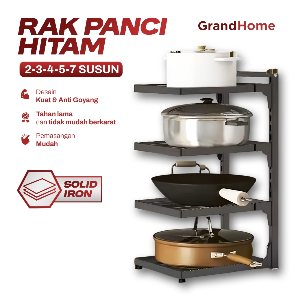 Jual Rak Panci Serbaguna Stainless Steel Rak Dapur Anti Karat Hemat ...