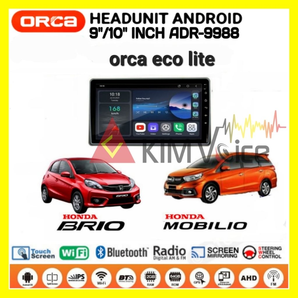 Jual Head Unit Android Orca Eco lite OEM Honda Brio Mobilio 2012-2015 ...