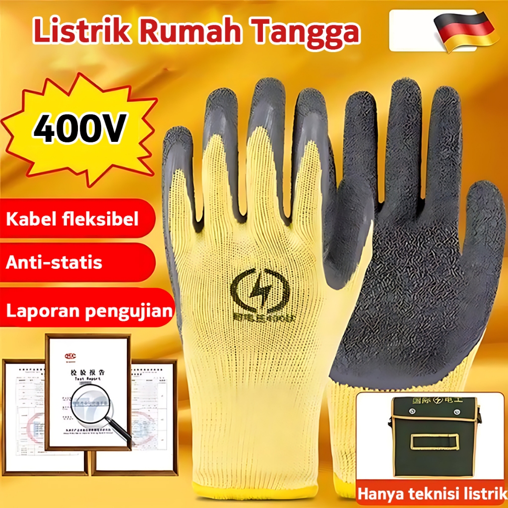 Jual Sarung Tangan Listrik Anti Setrum Class 400V Sarung Tangan Karet ...