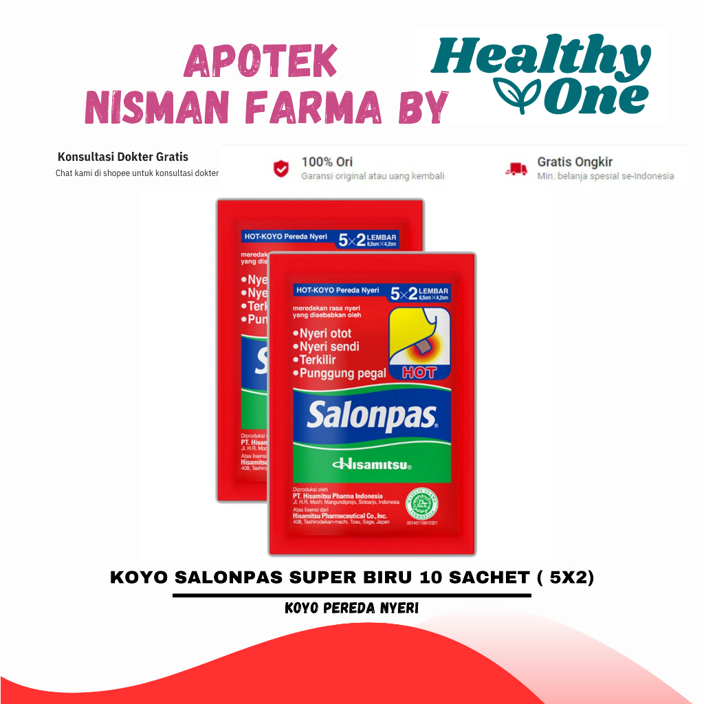 Jual KOYO SALONPAS HOT MERAH 5 x2 / NYERI OTOT / NYERI SENDI | Shopee ...