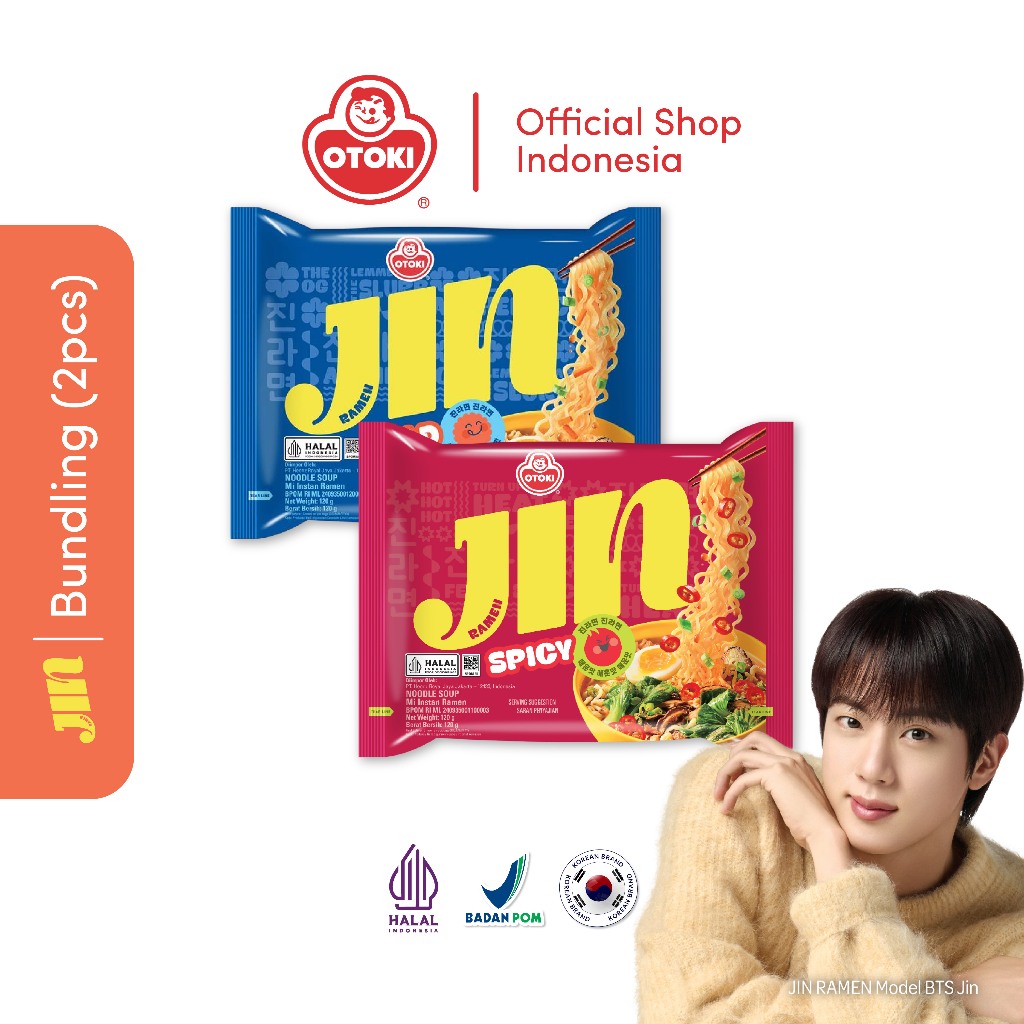 Jual OTOKI [HALAL] JIN Ramen Mild + JIN Ramen Spicy - Mie Instan Kuah ...