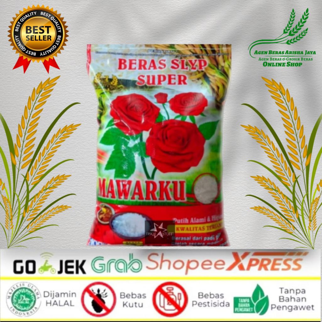 Jual Beras Cap Mawarku Slyp Super 5 Kg 10 Kg 15 Kg 20 Kg | Shopee Indonesia