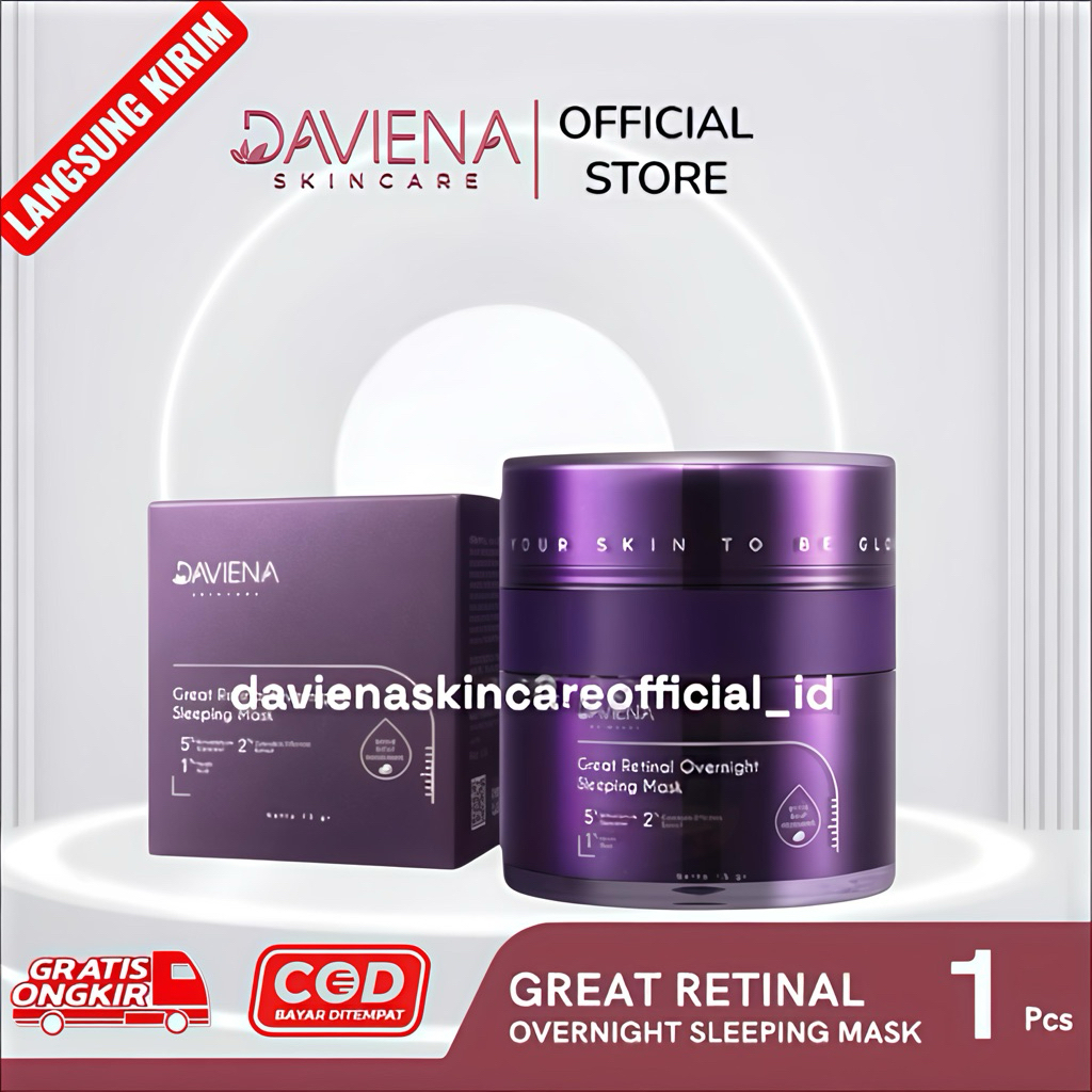 Jual Daviena Skincare - Retinal Booster Sleeping Mask ...