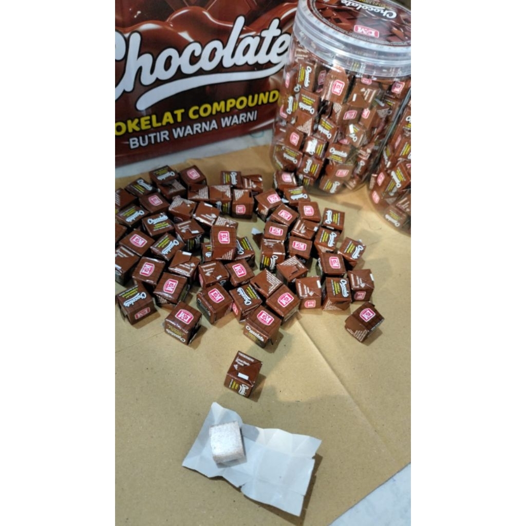 Jual Permen Kotak Coklat Coumpound isi 120 pcs | Shopee Indonesia