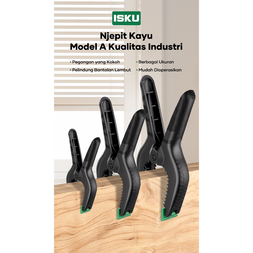 Jual ISKU Clamp Kayu Multifungsi Klem Penjepit Kuat 2-9 Inch untuk Kayu ...