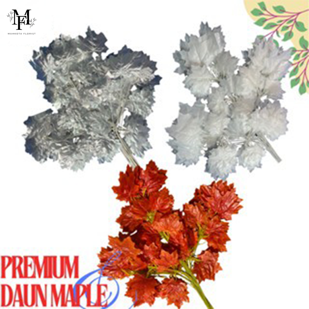 Jual Daun Mapel Bintang 65x60cm Plastik Artificial Daun Plastik 12 Pcs ...