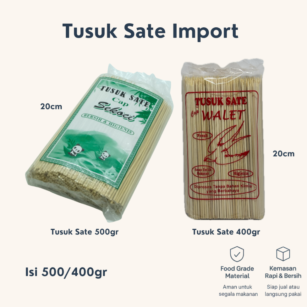 Jual Tusuk Sate Import | Tusuk Sate Cilok Pentol Daging | Tusuk Sate ...