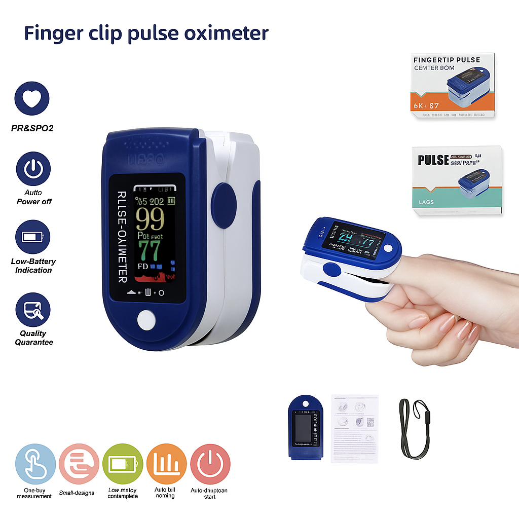 Jual Oximeter Pulse Oximeter Fingertip Alat Pengukur Oksigen Dalam ...
