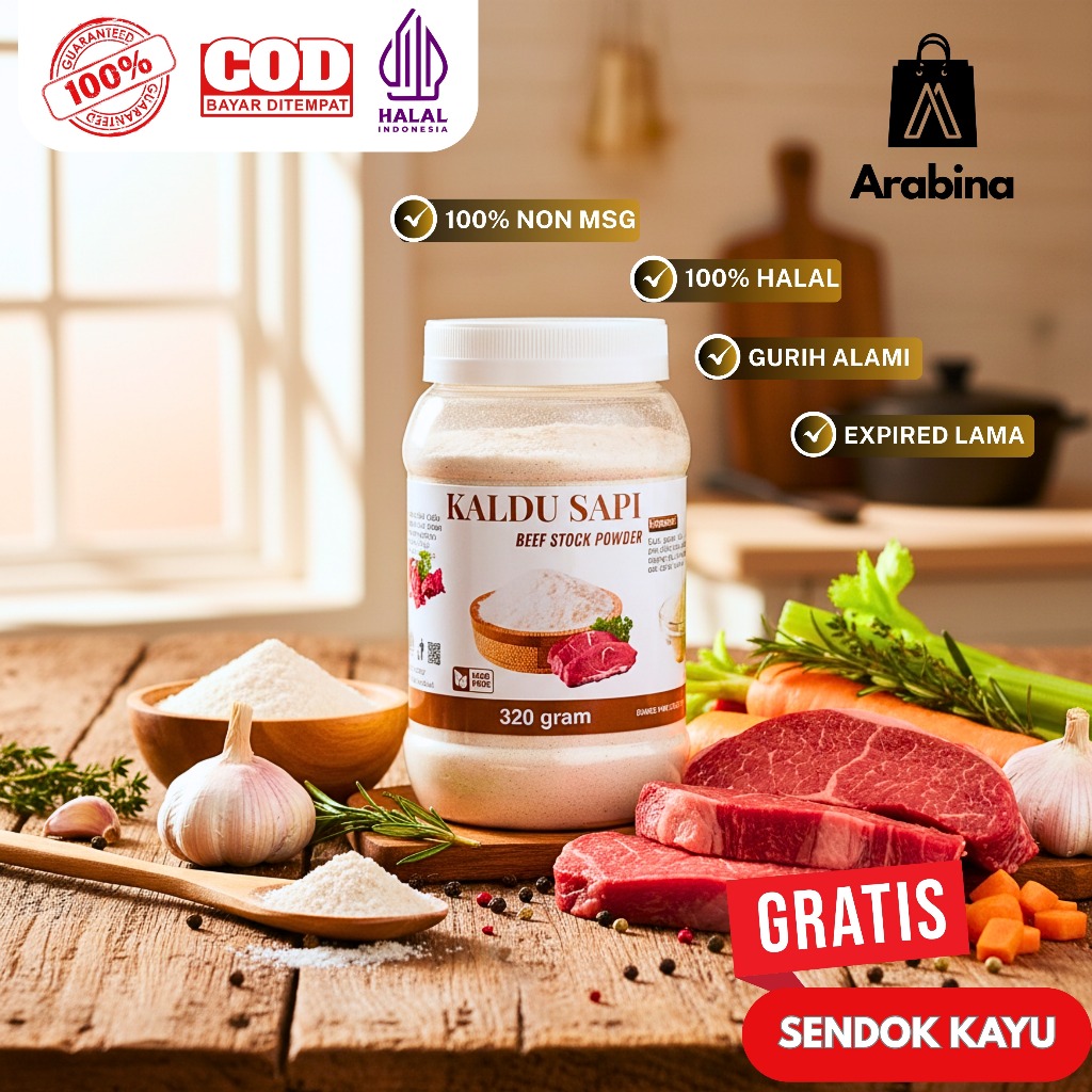 Jual Kaldu Sapi Bubuk 100% Non MSG Halal Original Penyedap Rasa Beef ...