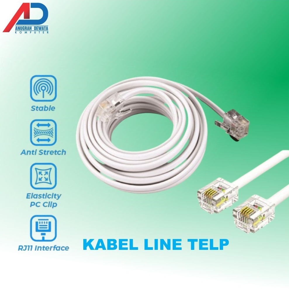 Jual KABEL LINE TELEPHONE/KABEL ROSET TELP | Shopee Indonesia
