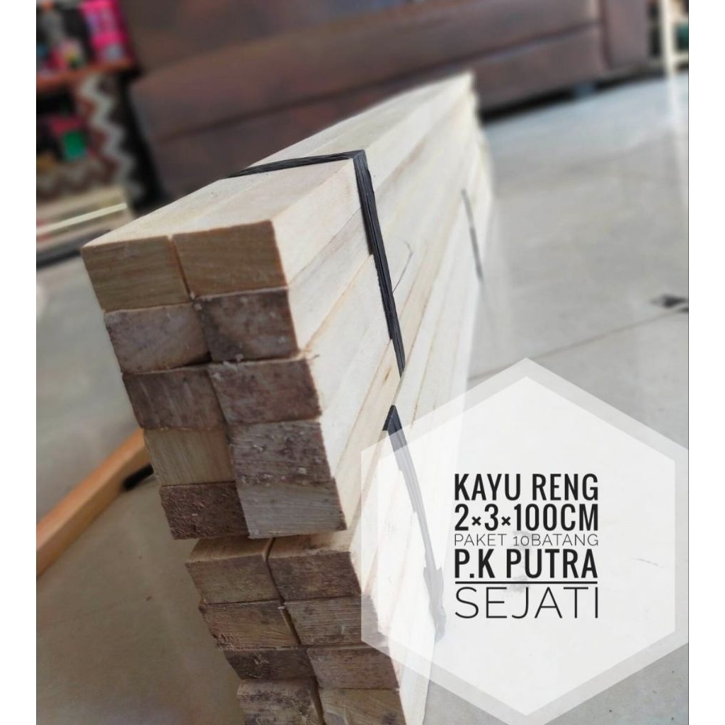 Jual Kayu Reng 2x3 Panjang 100Cm Paket 10 Batang Sudah Di Serut Halus ...