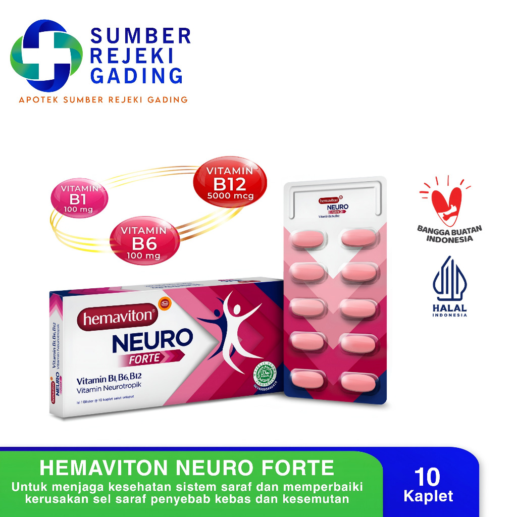 Jual Hemaviton Neuro Forte Suplemen Saraf & Energi | Shopee Indonesia