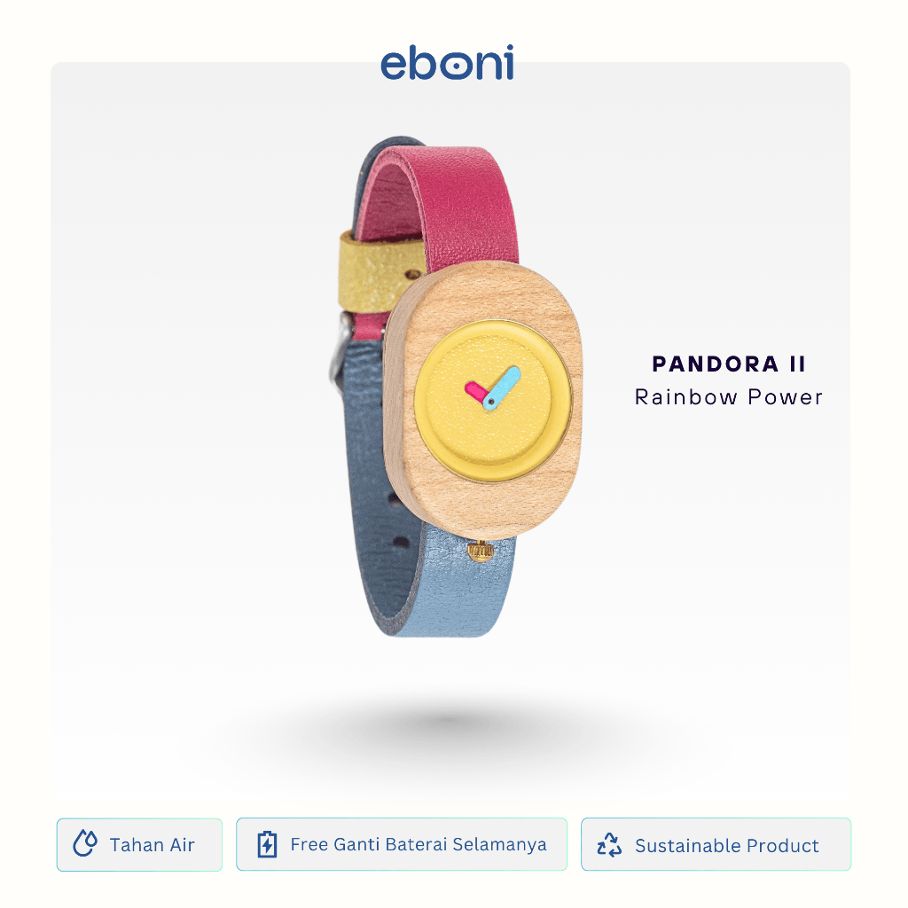 Jual Eboni Jam Tangan Kayu Pandora II Rainbow Power | Shopee Indonesia