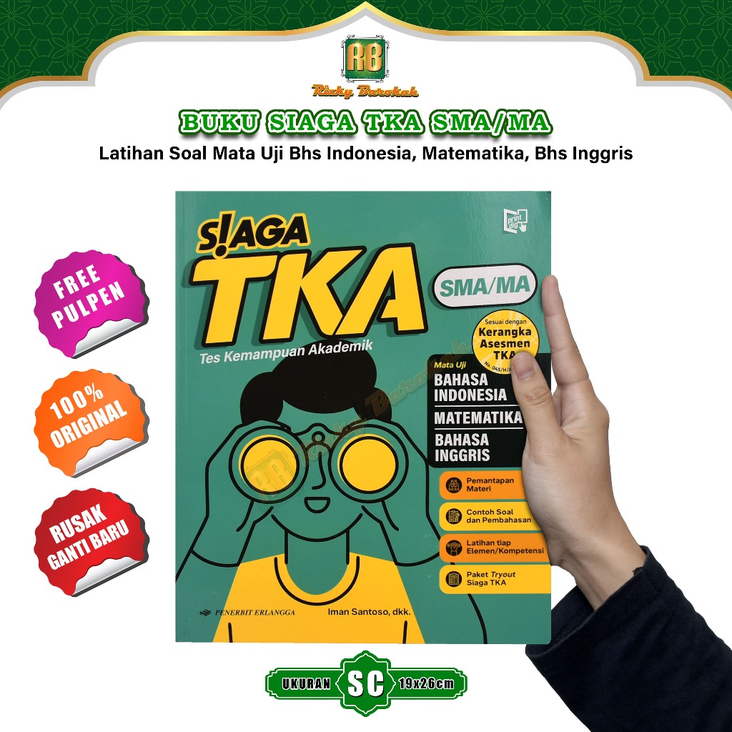 Jual Buku Siaga TKA SMA MA Erlangga Original Tes Kemampuan Akademik ...