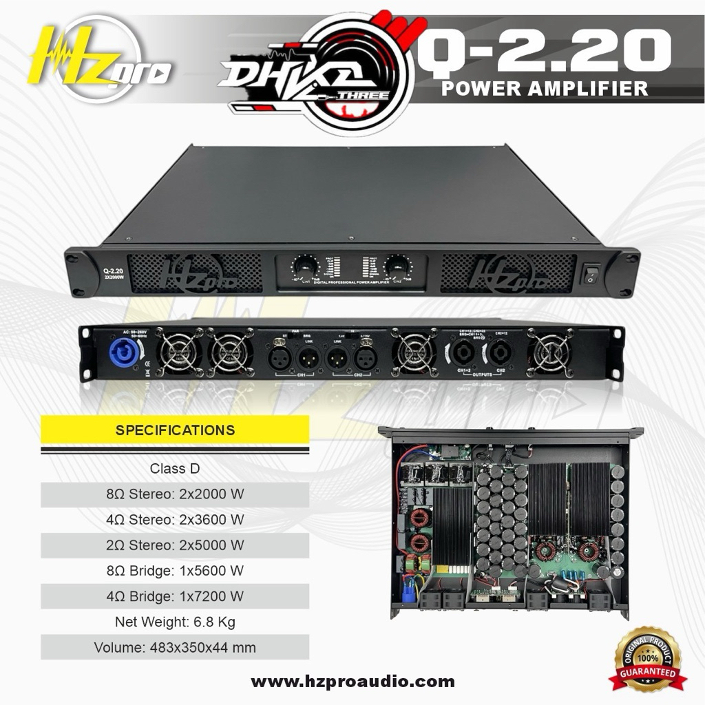 Jual POWER AMPLIFIER HZ PRO Q-2.20 CLAS D BALAP / Power Hz pro Q-2.20 ...