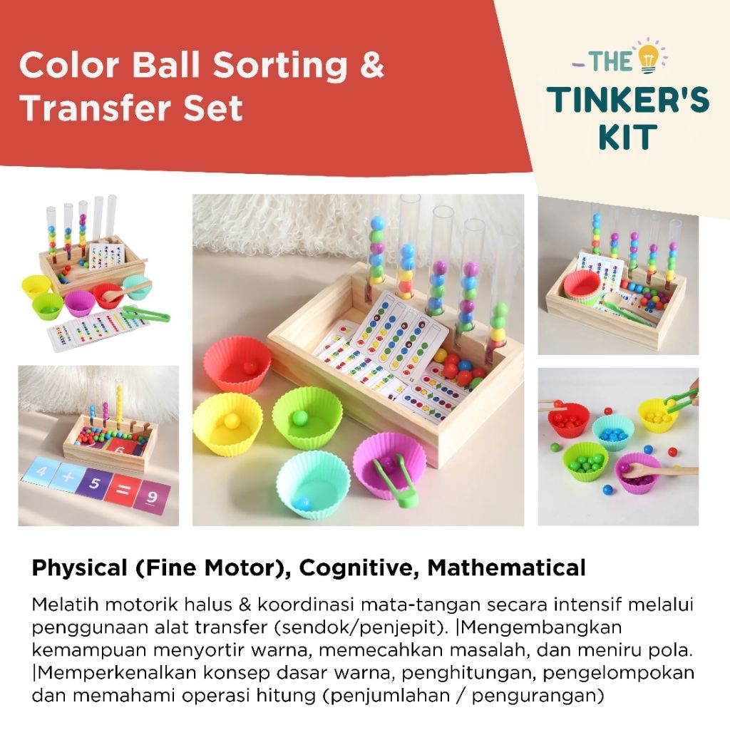Jual The Tinker's Kit - COLOR BALL SORTING & TRANSFER SET - Mainan Set ...
