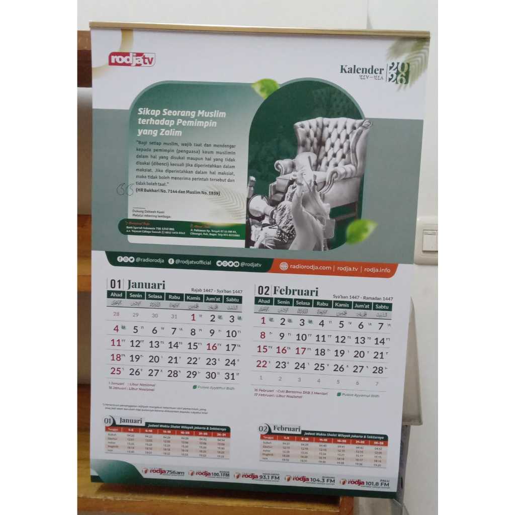 Jual Kalender Dinding Rodja 2026 Masehi | Shopee Indonesia