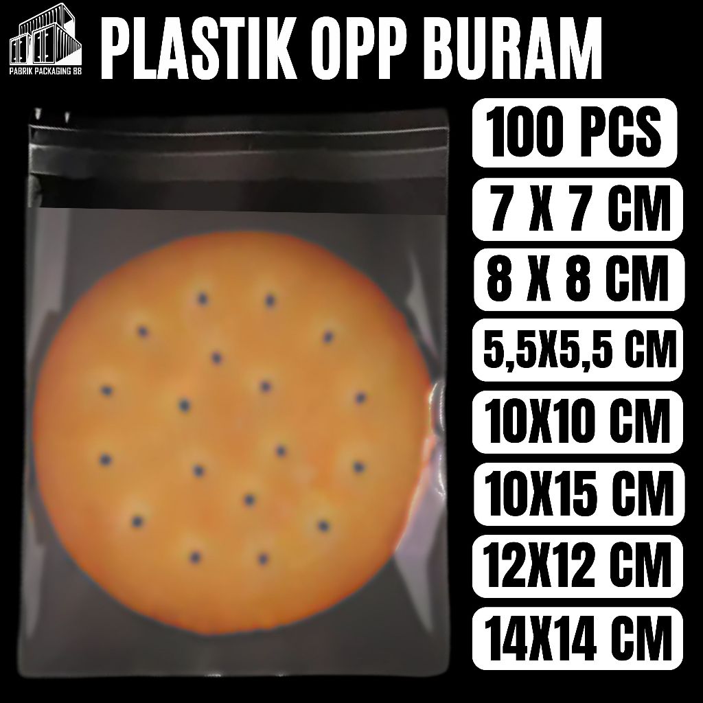 Jual 100 PCS Plastik OPP DOFF MATTE PREMIUM Kantong Kemasan Kue Roti ...