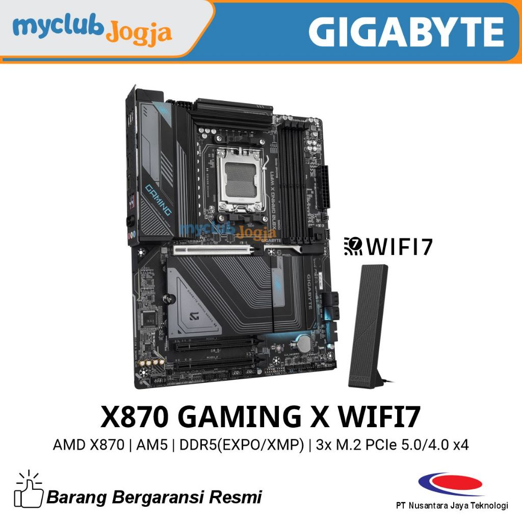 Jual GIGABYTE X870 GAMING X WIFI7 Motherboard AMD X870 AM5 DDR5 EXPO ...