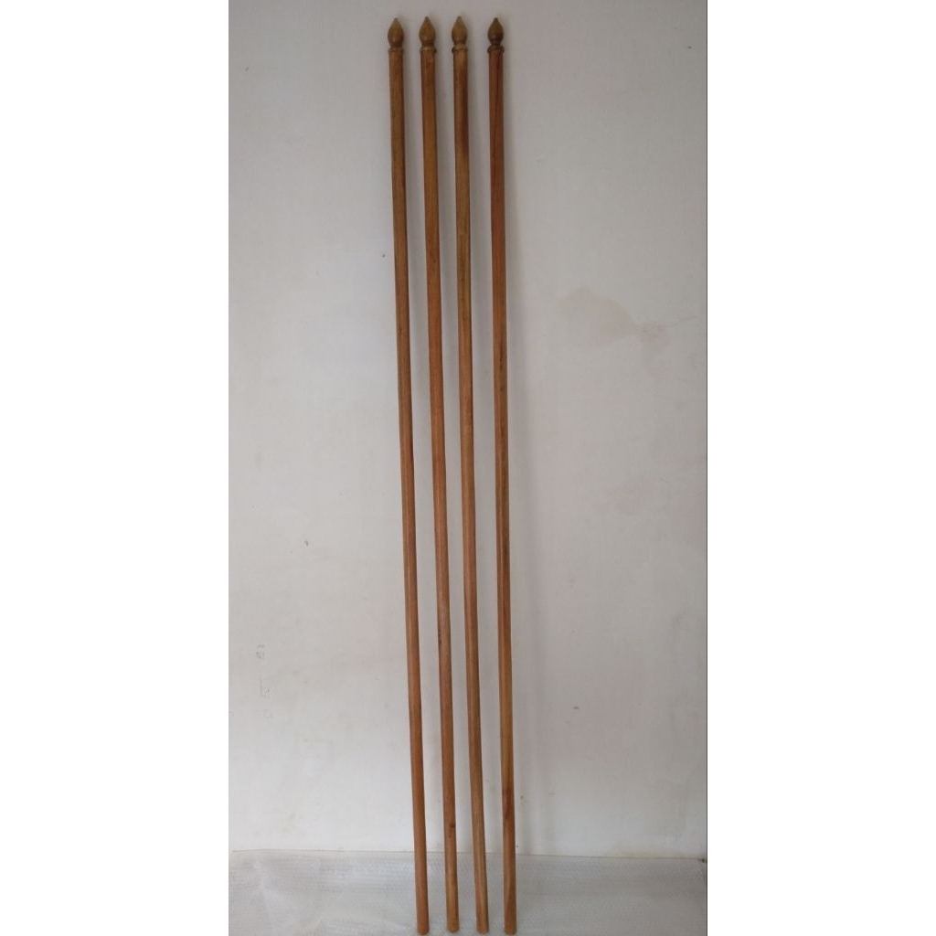 Jual Tiang bendera kayu/ Tiang bendera tinggi 2 meter, Diameter 3 cm ...