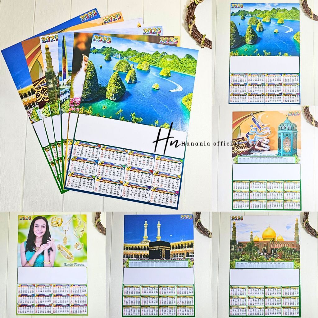 Jual KALENDER POSTER TAHUN TERBARU 2026/KALENDER POSTER GAMBAR TERBARU ...