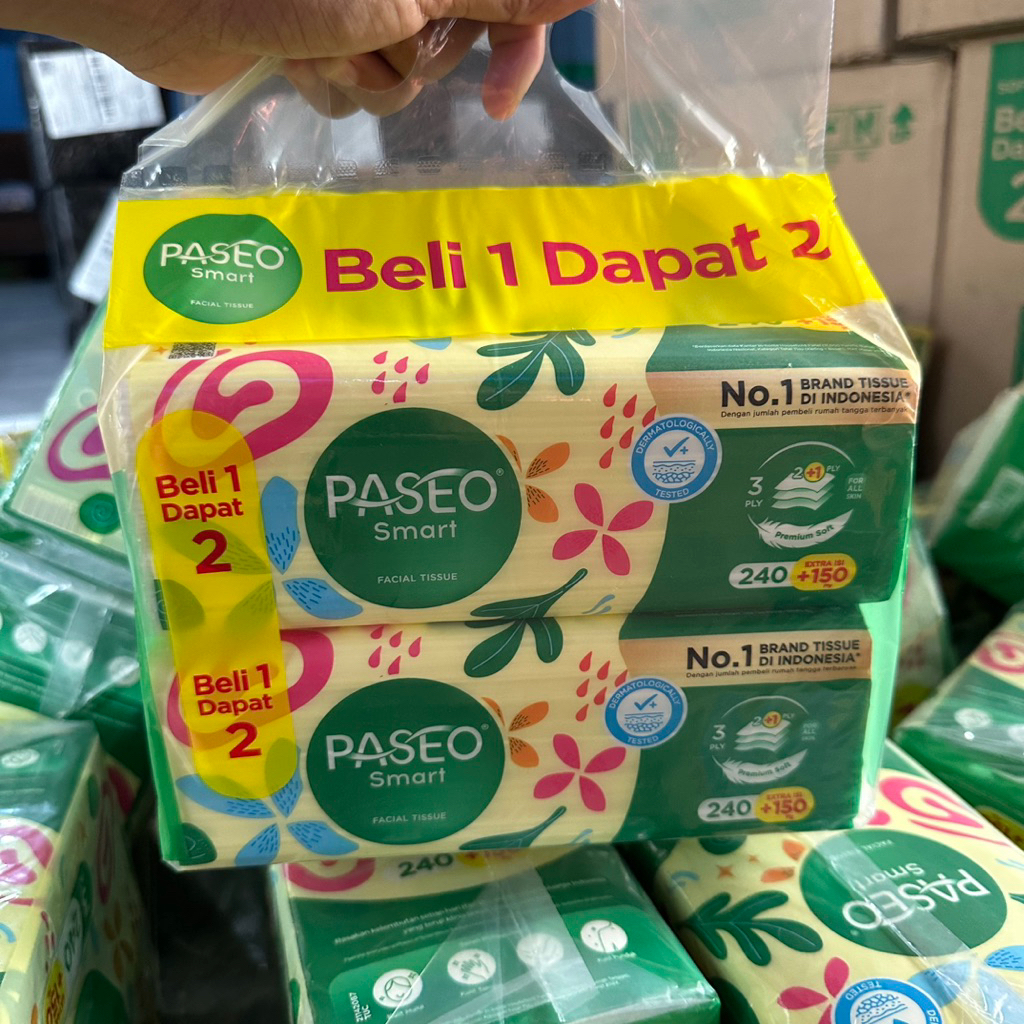 Jual PROMO!! beli 1 dapat 2 tisu paseo smart 390 helai (1 banded=2pcs ...