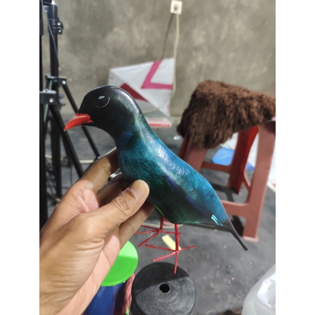 Jual Boneka burung tengkek buto / jontrot patung manuk tengkek biru ...