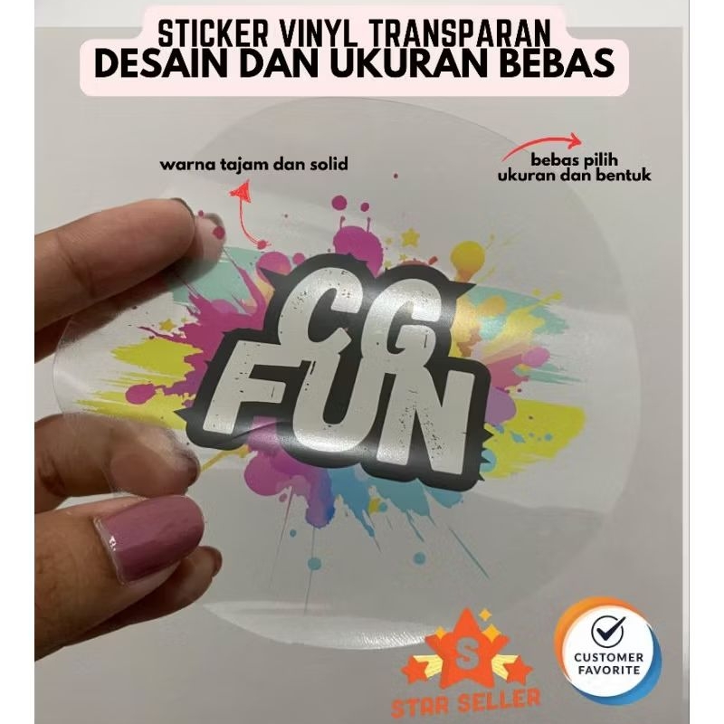 Jual Sticker Vinyl transparant custom Terlaris dan Hemat | 1x CO isi 54 ...