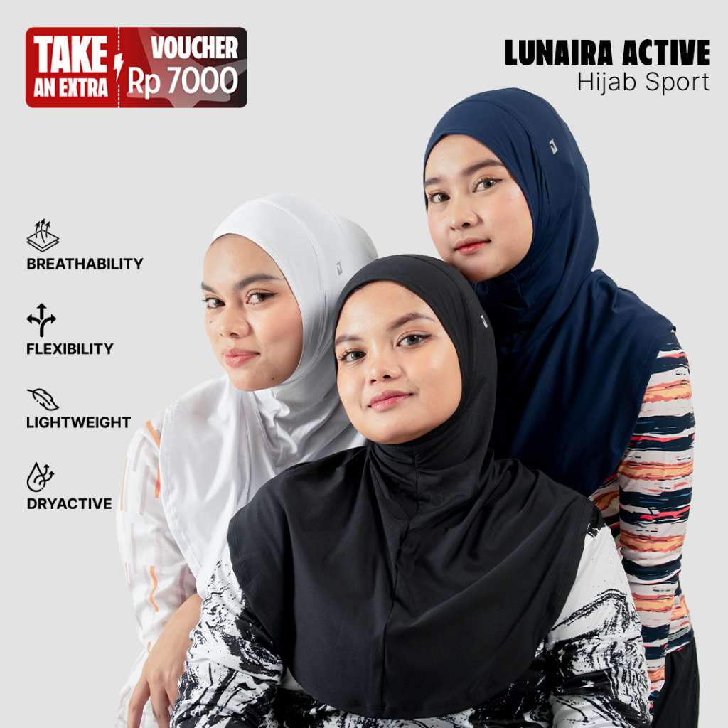 Jual Jerjhon Hijab Sport Wanita - Lunaira Active | Shopee Indonesia