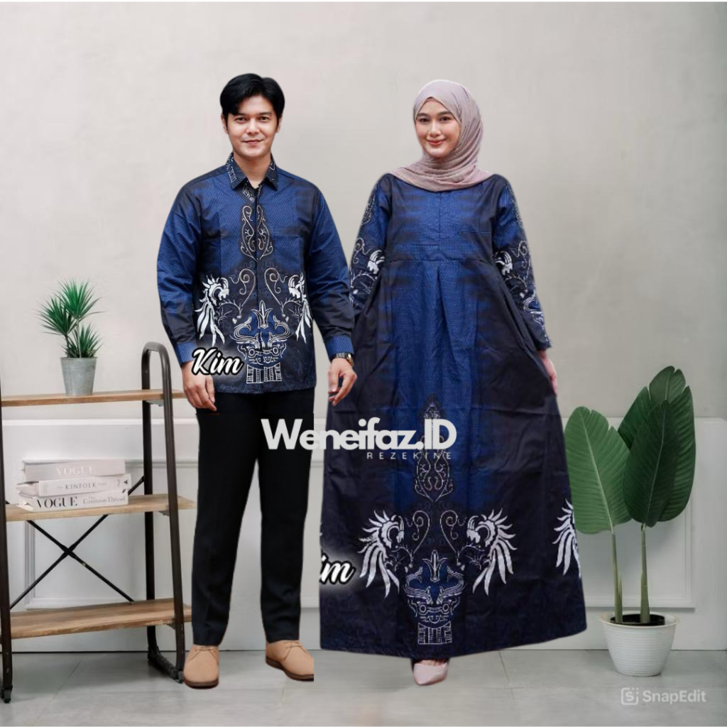 Jual HARGA PAKET SEPASANG couple batik keluarga gamis dan kemeja lengan ...