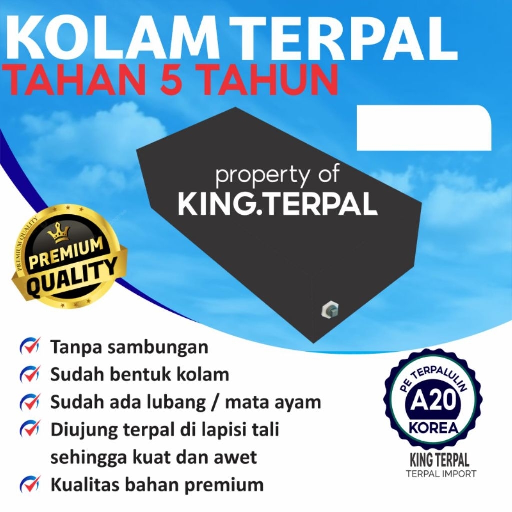 Jual Kolam Terpal Hitam A20 130x100x60 | Shopee Indonesia