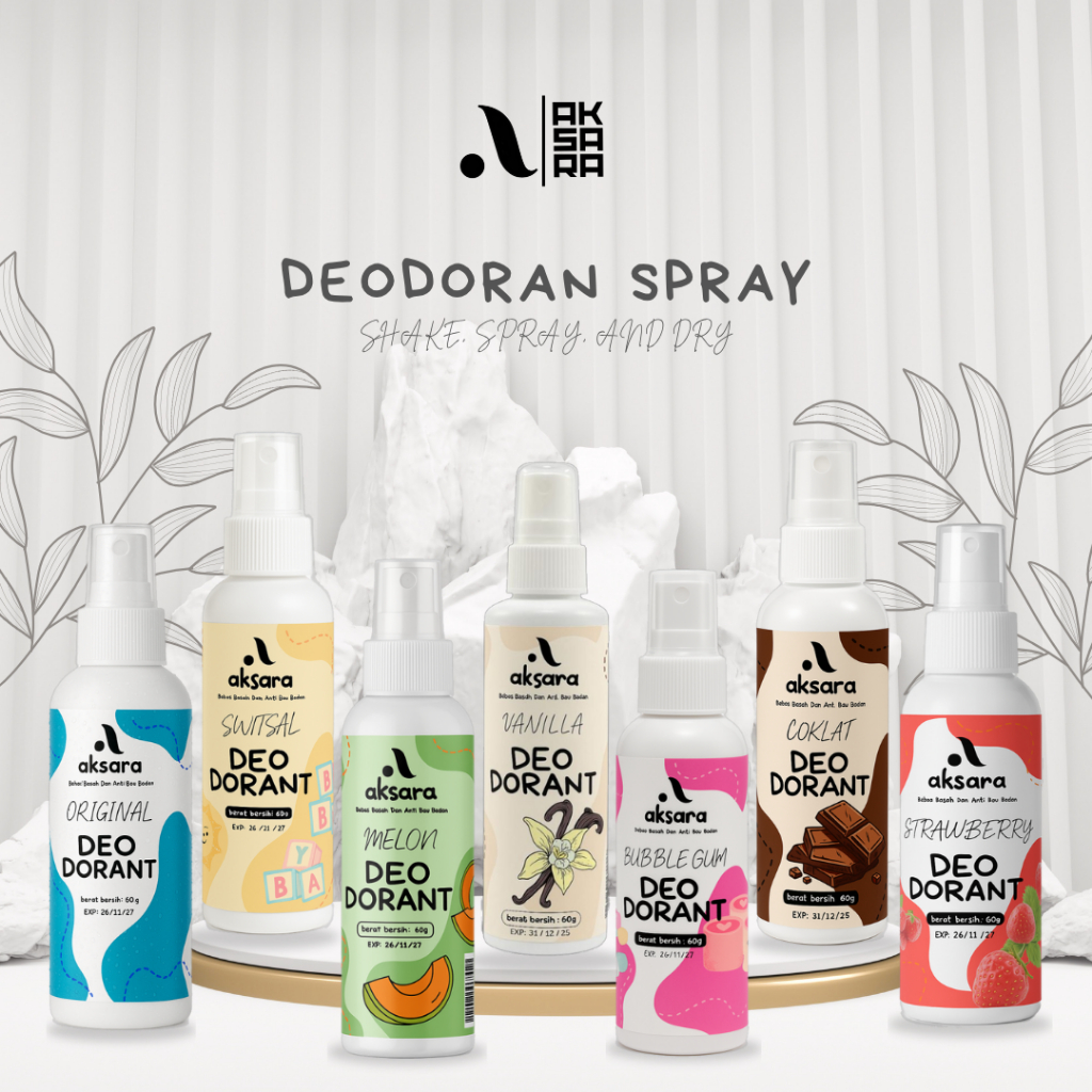 Jual Deodorant Spray Tawas Alami 60ml Halal Non-Alkohol Pengilang Bau ...