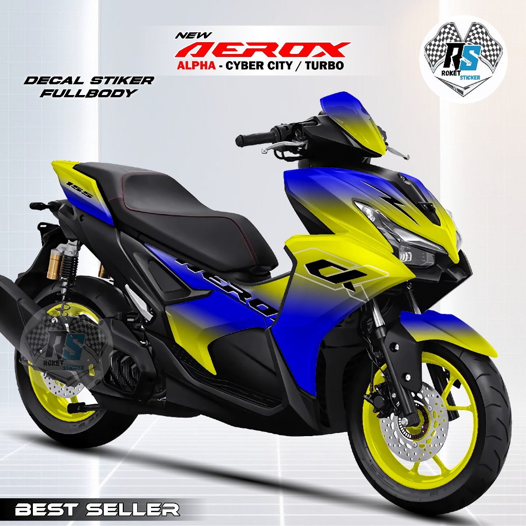 Jual STIKER FULLBODY AEROX ALPHA MOTIF BUNGLON | Shopee Indonesia