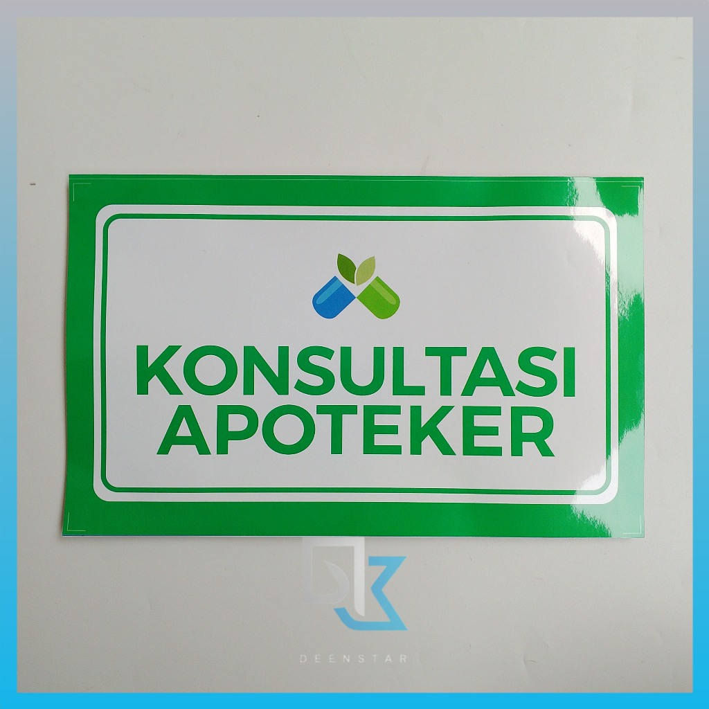 Jual Stiker Konsultasi Apoteker, Stiker Farmasi, Apotek, Stiker Vinyl ...