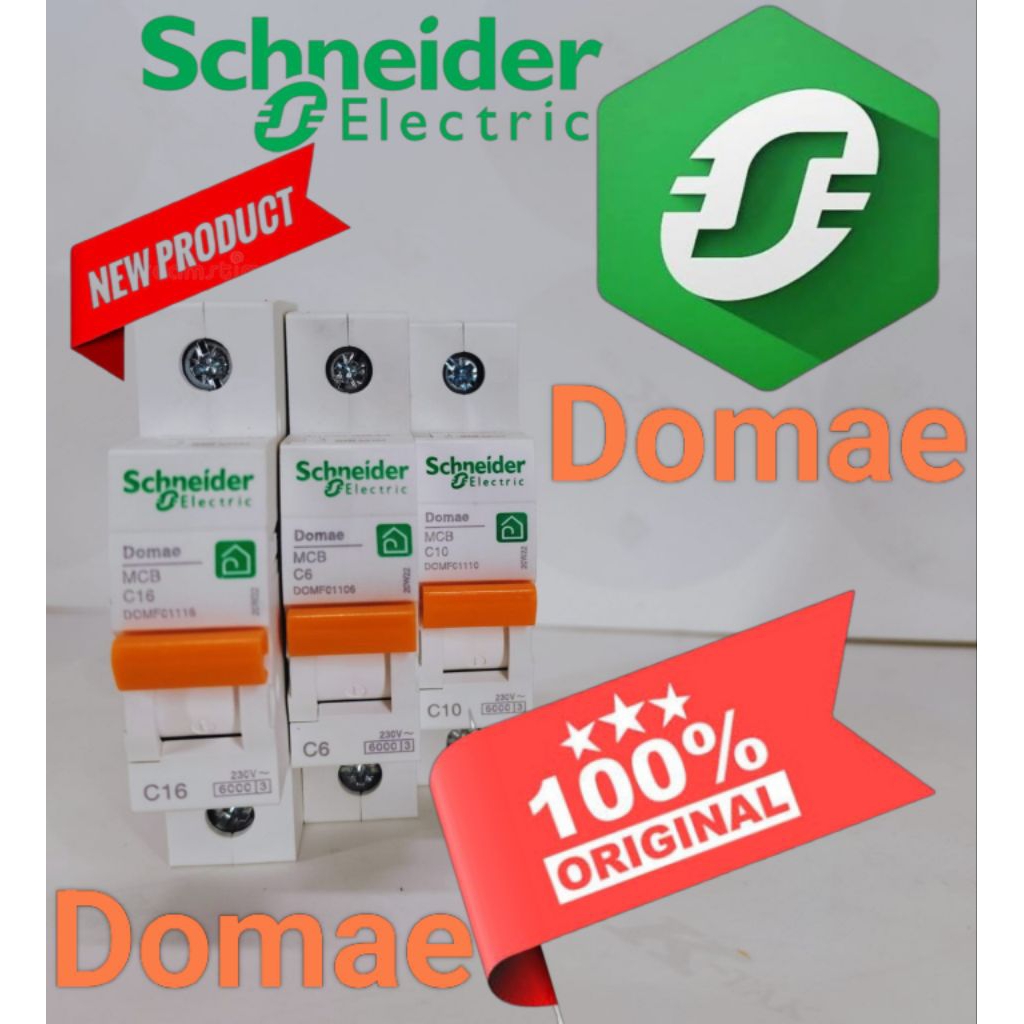 Jual mcb domae 1p schneider original 6ampere,10ampere,16ampere/MCB 6a ...