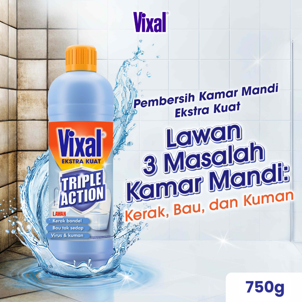 Jual Vixal Pembersih Porselen & Kamar Mandi HCl Anti Kerak Bandel ...