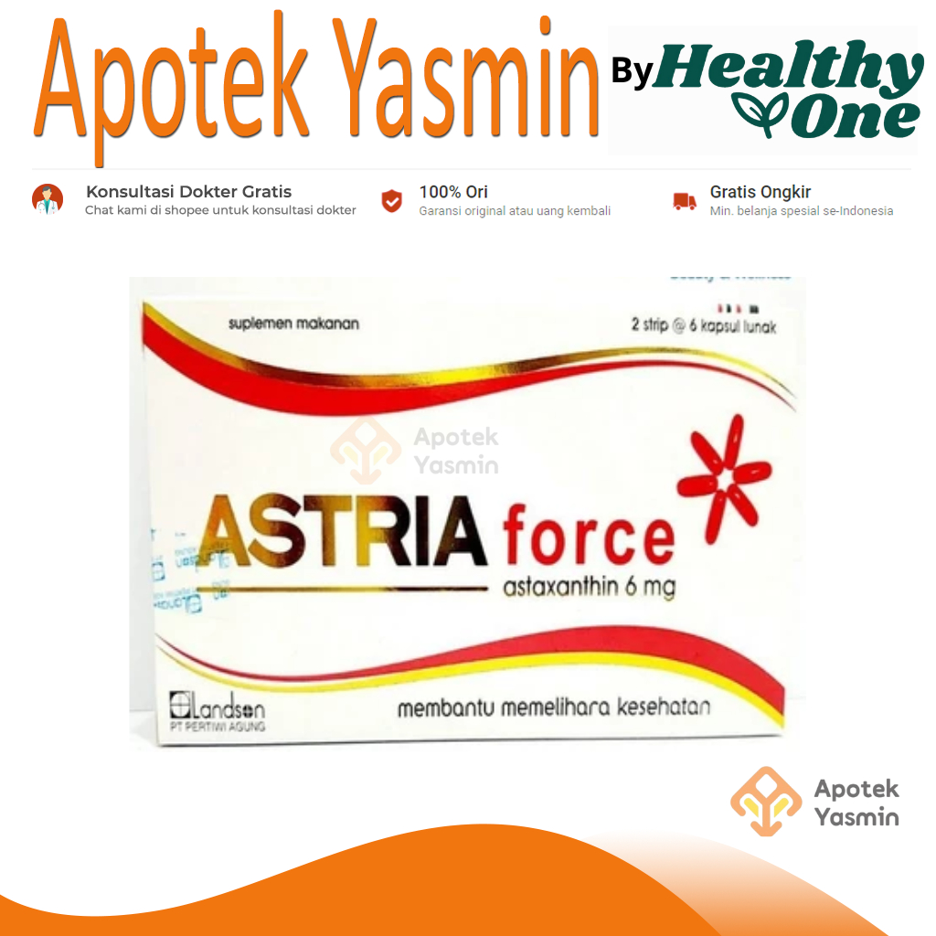 Jual ASTRIA FORCE ASTAXANTHIN 6MG (PER STRIP) | Shopee Indonesia