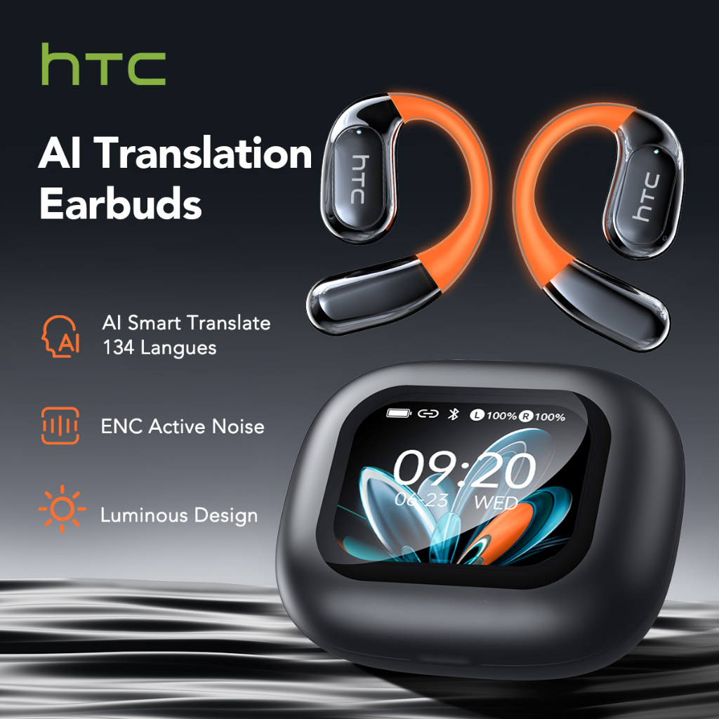 Jual HTC NE27 AI Headset Wireless Bluetooth 6.0 OWS Air Conduction ...