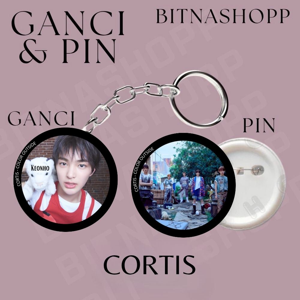 Jual GANCI CORTIS PIN COLOR OUTSIDE THE LINE 58 MM KEYCHAIN GANTUNGAN ...